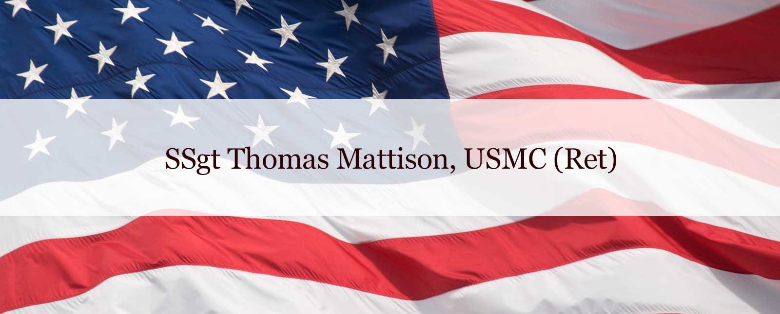 SSgt Thomas Mattison, USMC (Ret) - Carolina Museum of the Marine 1
